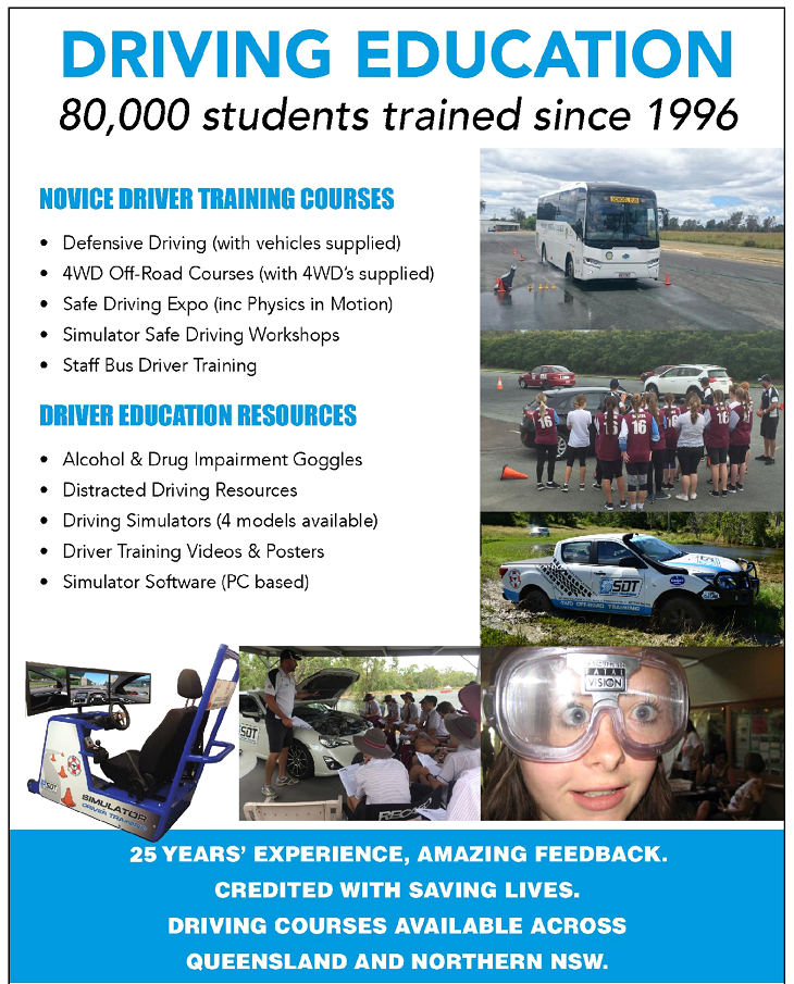 SDT - School Driver Training - a range of driver training programs for novice drivers